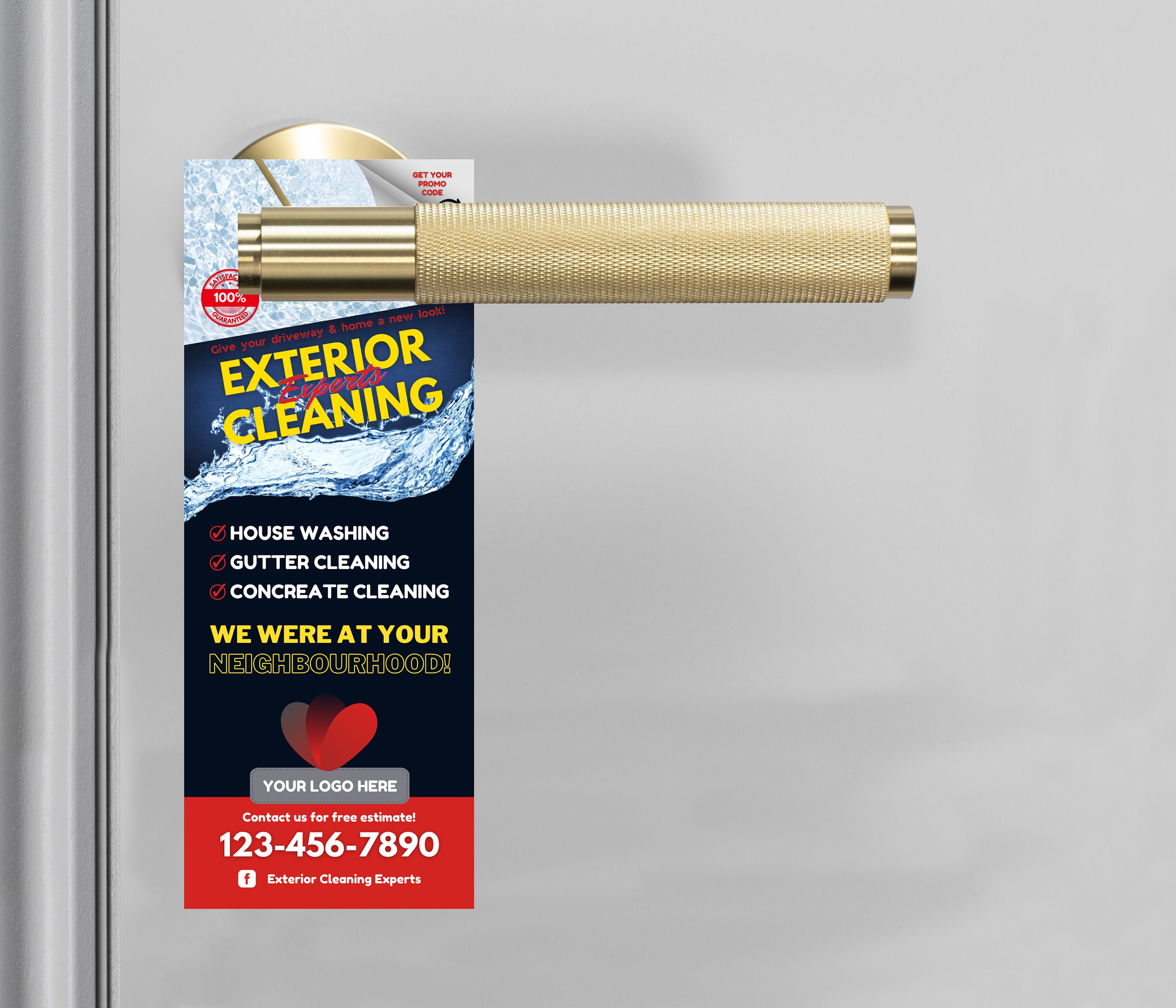Exterior Cleaning Door Hanger Template: Customizable Canva Design ...