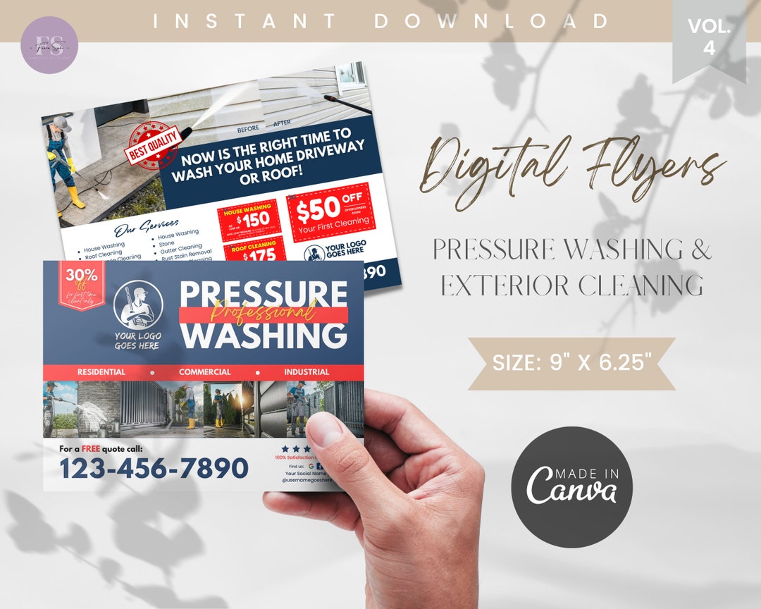 Pressure Washing Flyer Template, Power Washing Experts, Exterior ...