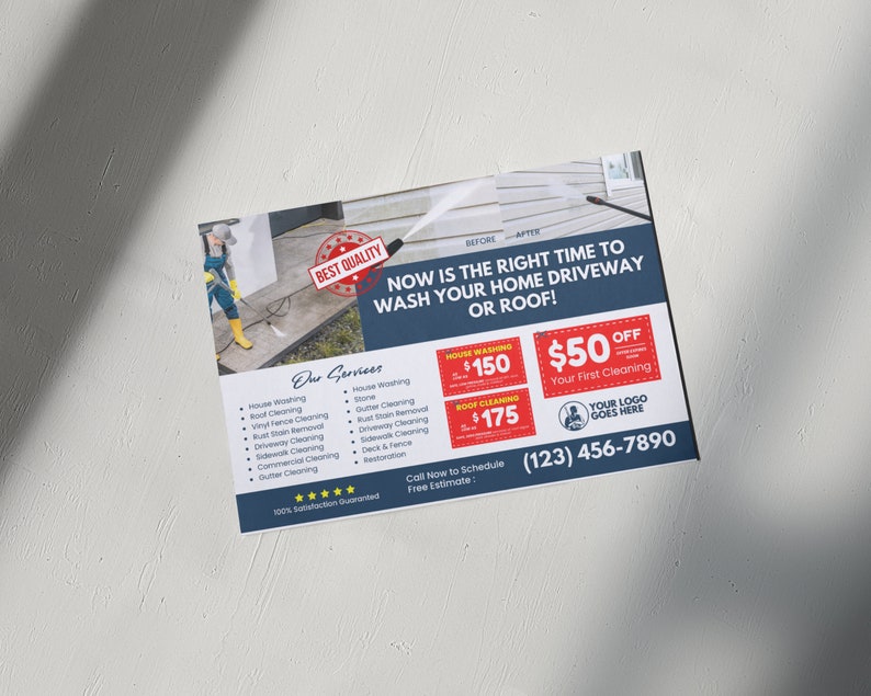Pressure Washing Flyer Template: Exterior Cleaning E-flyer (canva ...