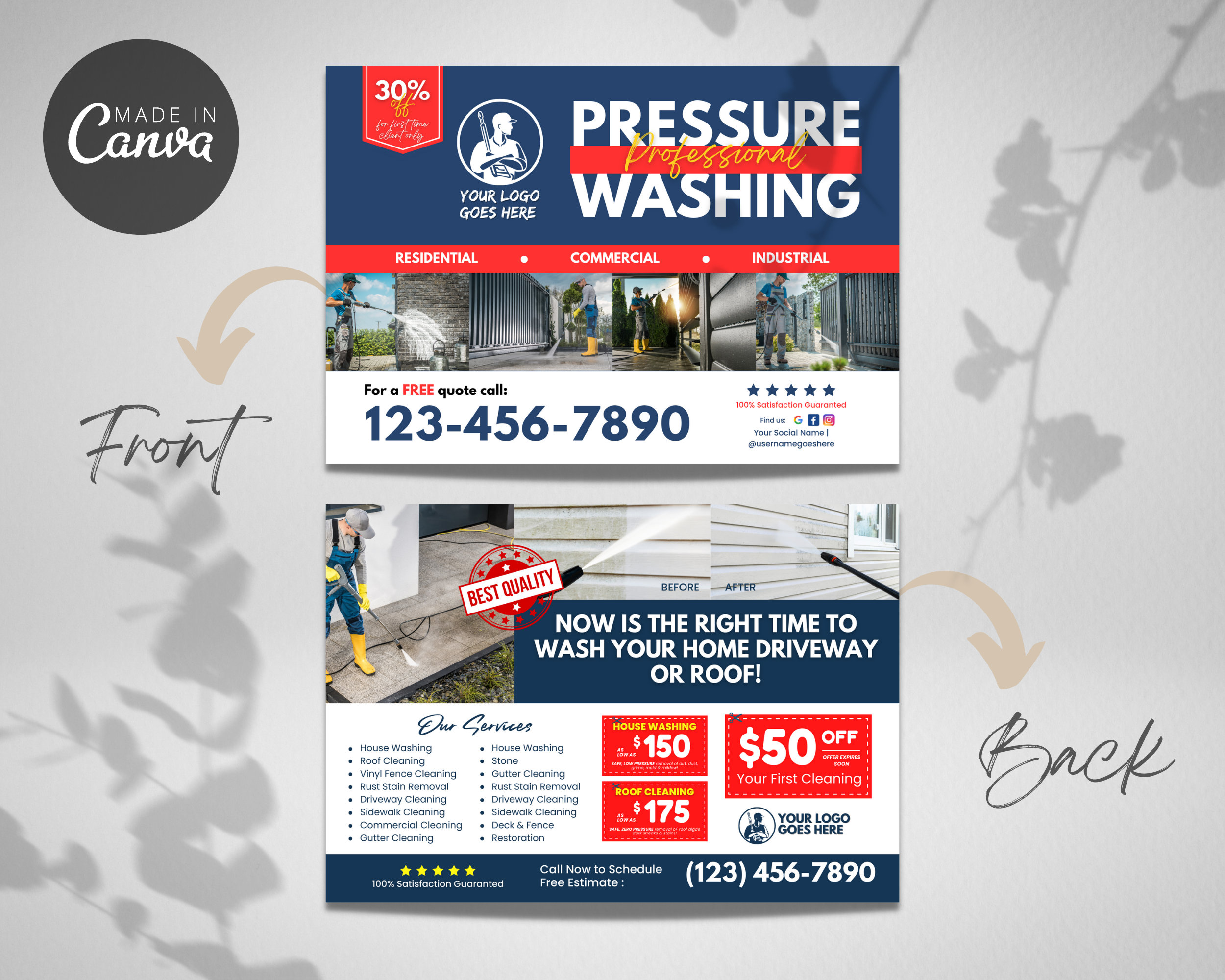 Pressure Washing Flyer Template: Exterior Cleaning E-flyer (canva ...