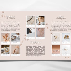 Jewelry Collection Trifold Brochure: Canva Template (digital Download ...