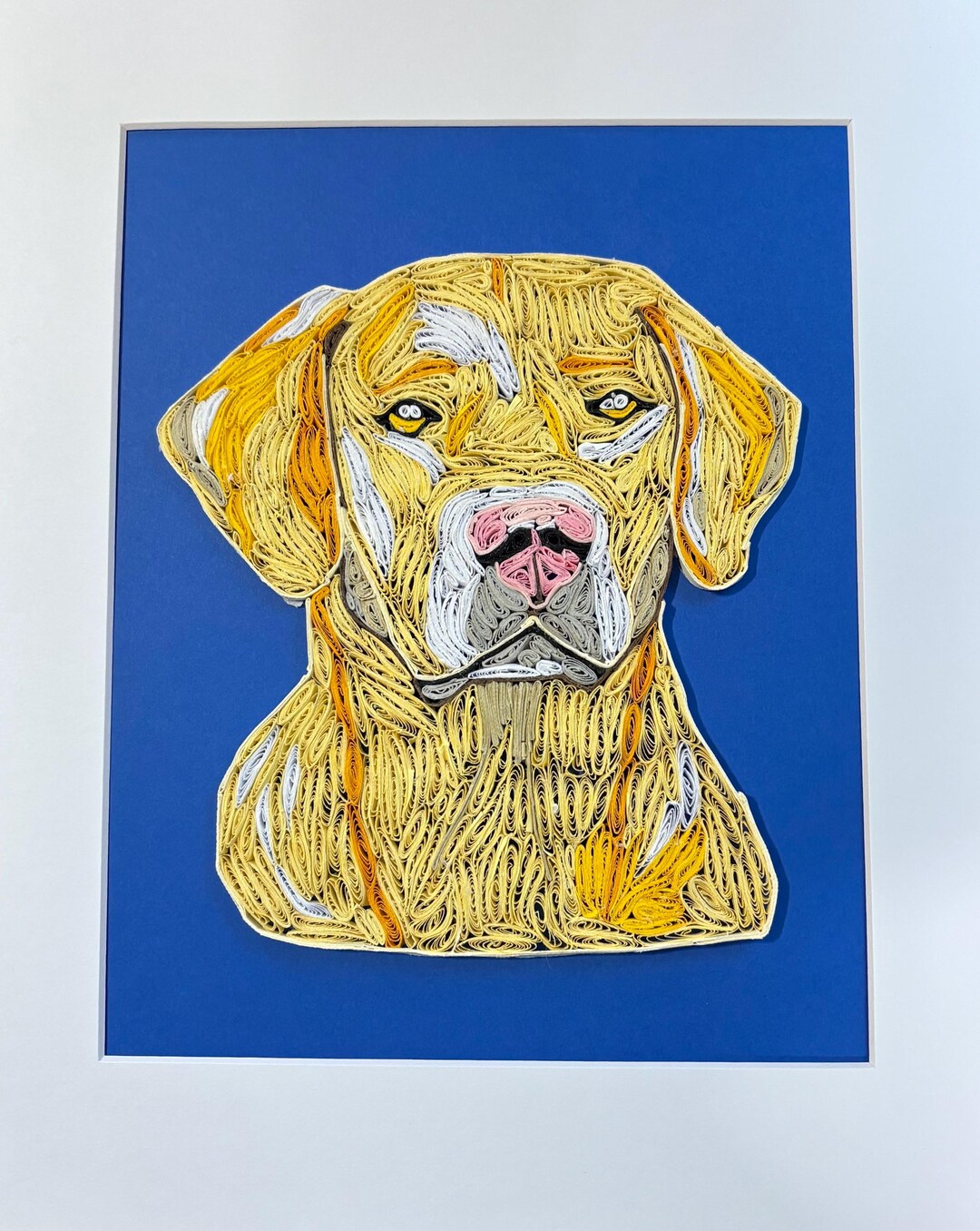 Paper Quilled Yellow Lab - Etsy