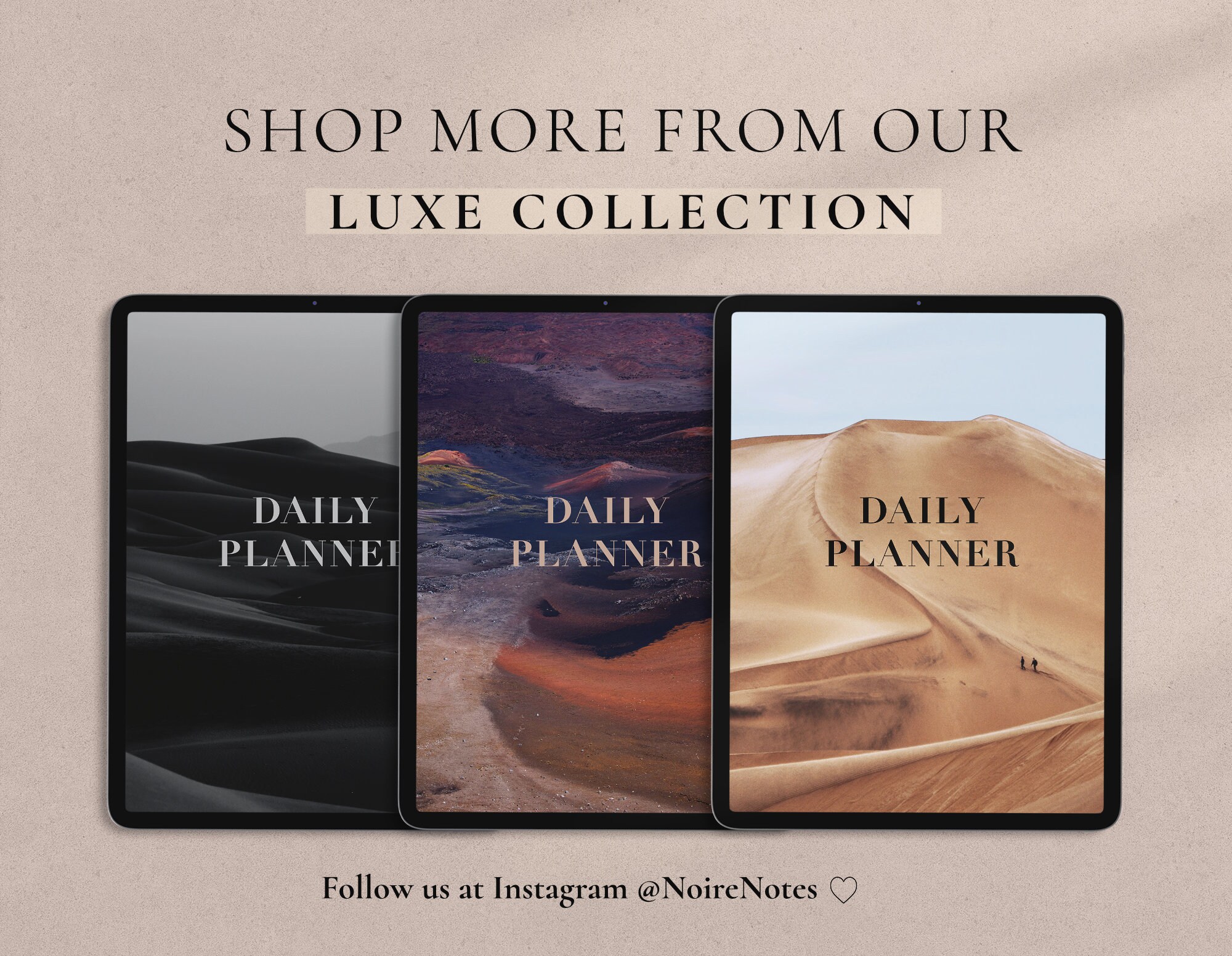 Daily Digital Planner for Goodnotes Notability, Luxe Dark Mode Daily ...