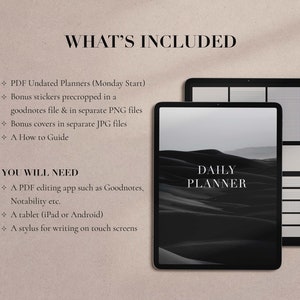 Compact Daily Digital Planner, Luxe Dark Mode, Daily Weekly All-in-one ...