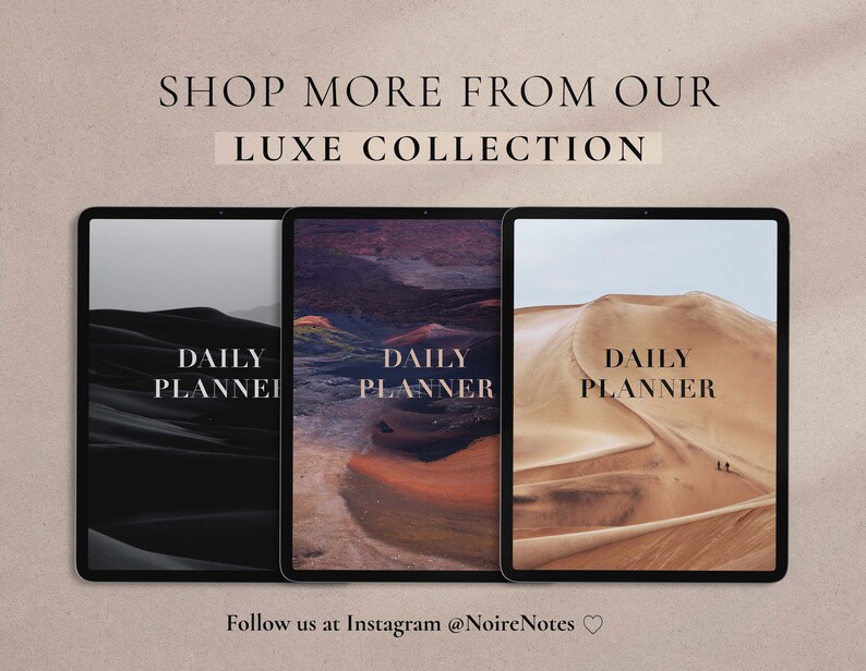 Compact Daily Digital Planner, Luxe Dark Mode, Daily Weekly All-in-one ...