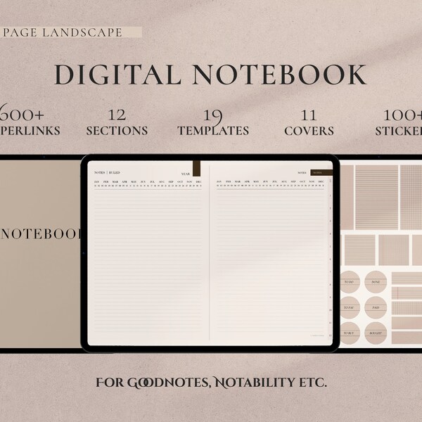 Boho Goodnotes - Etsy