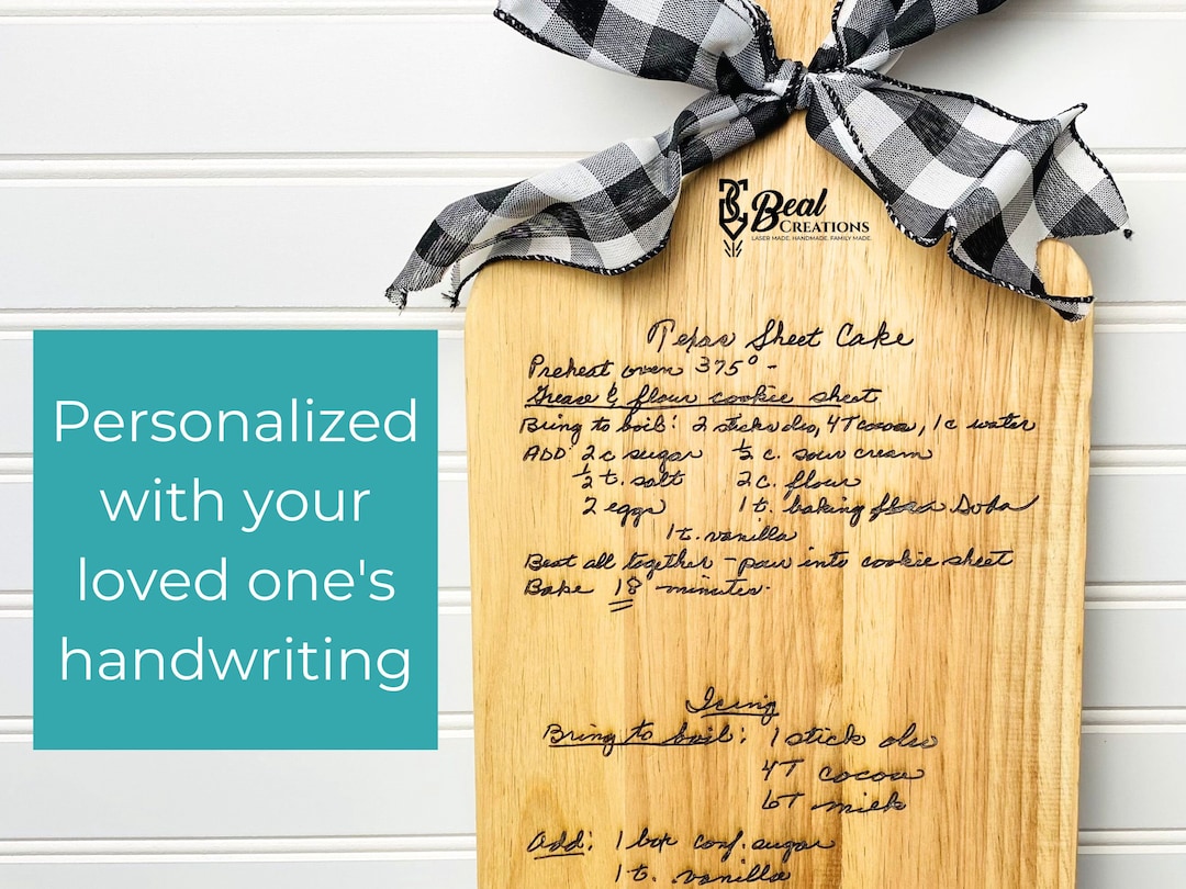 Personalized Recipe Boards in Your Handwriting - Etsy