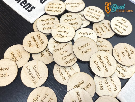 Kids Reward Tokens Encouragement Rewards Good Behavior | Etsy