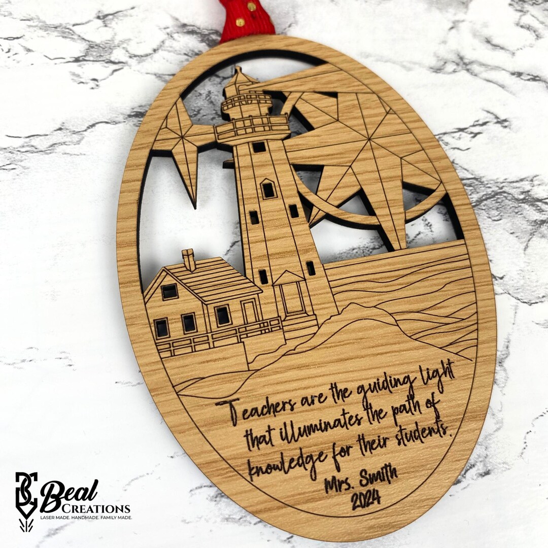 Personalized Lighthouse Teacher Ornament - Guiding Light - Etsy