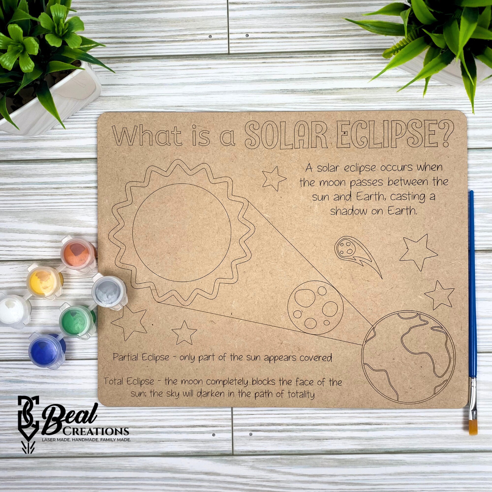 Learn About the Solar Eclipse Paint Kit Craft - Etsy