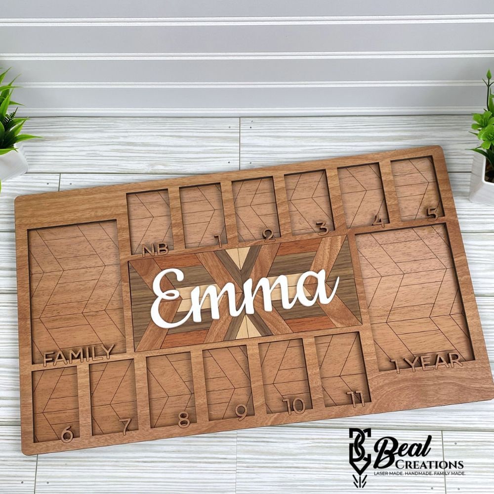 School Years Photo Frame, Baby's First Year Photo Frame, Multi-photo ...