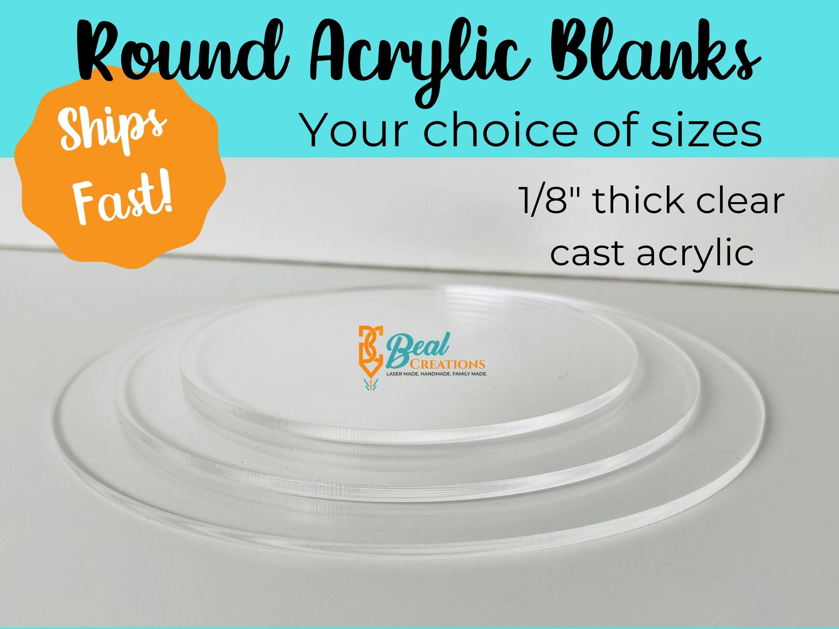 Set of Acrylic Circles, Clear Acrylic Discs, Acrylic Rounds for Crafts ...