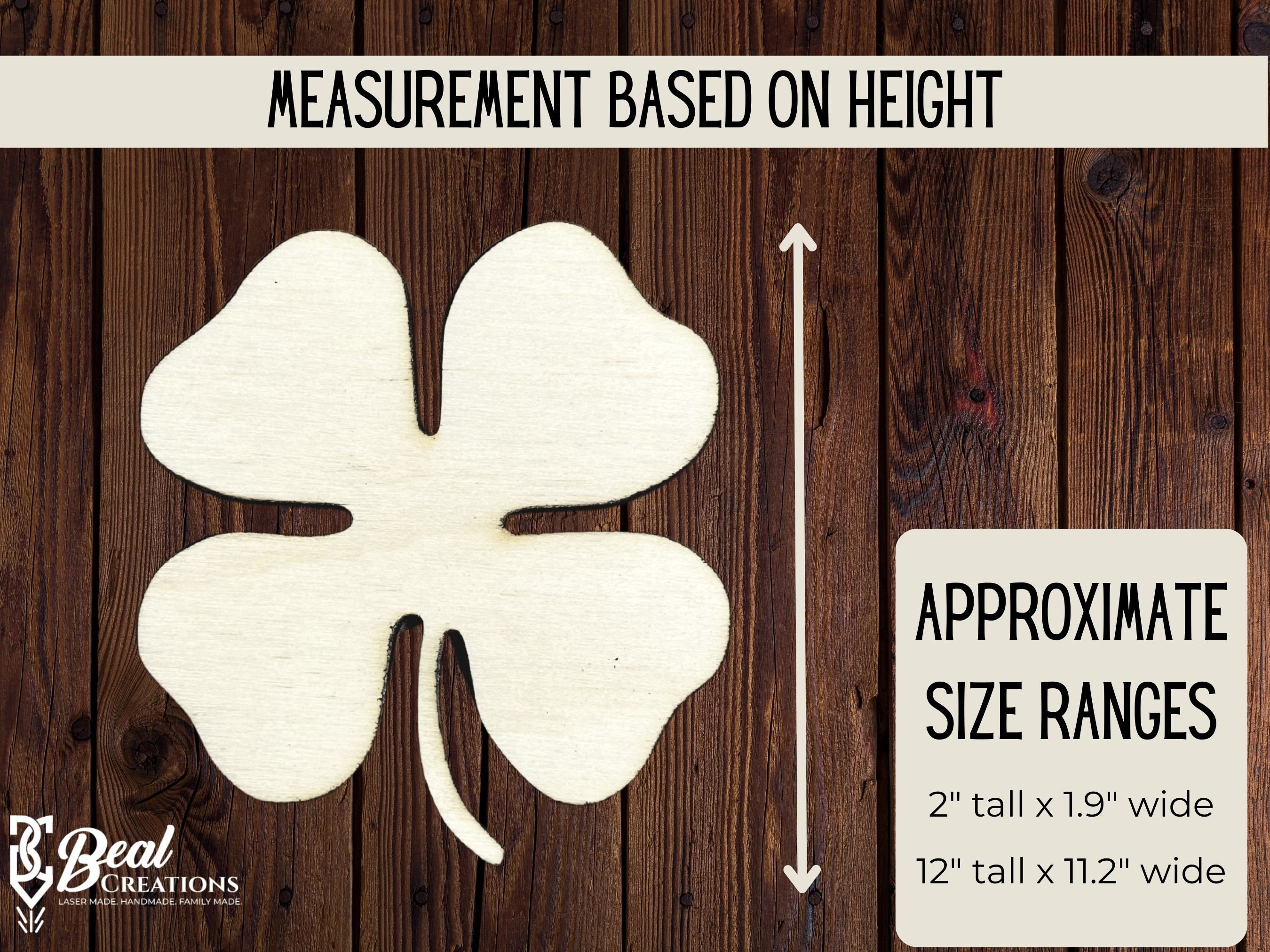Wooden Four-leaf Clover Cutout, Wooden Four-leaf Clover Blank, Shamrock ...