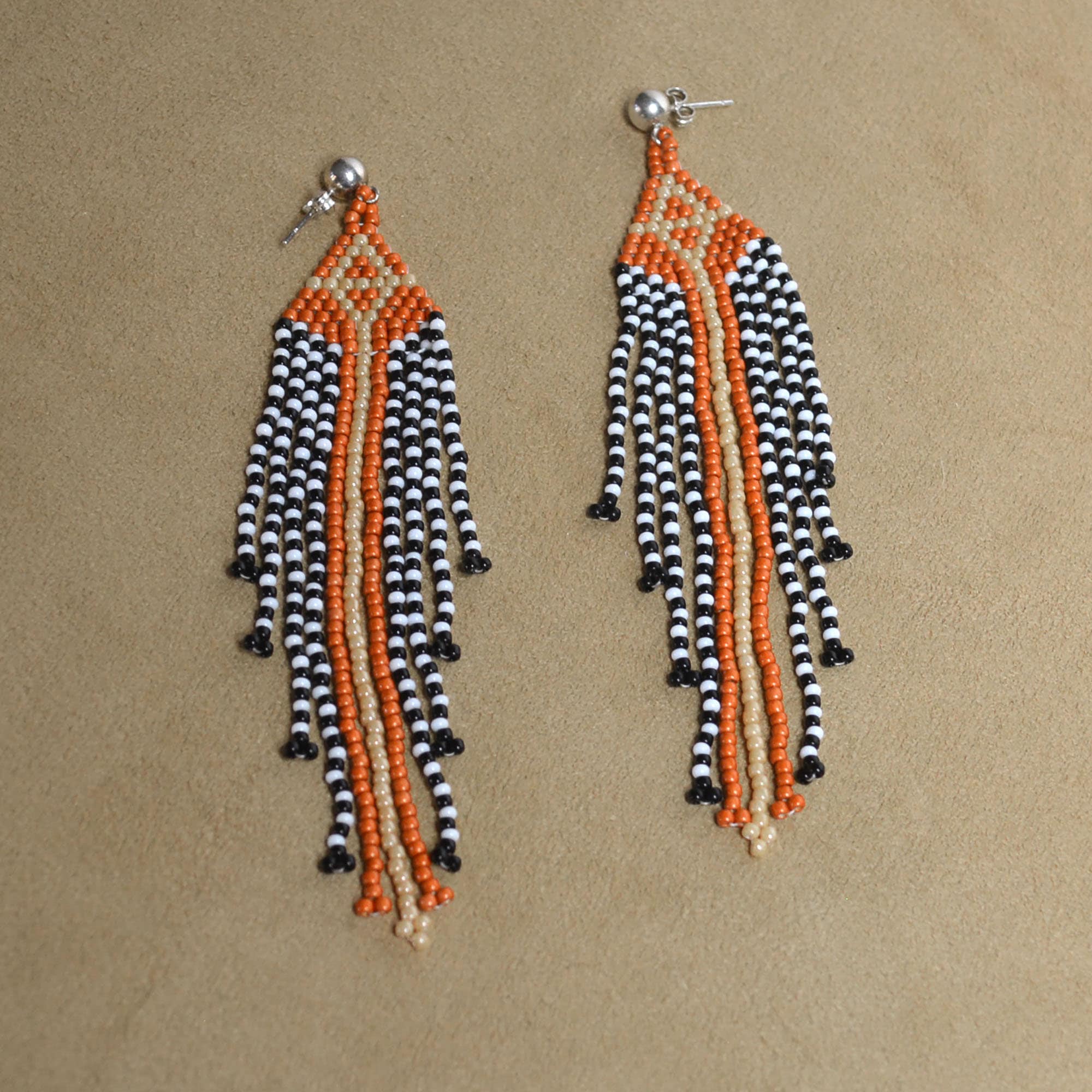 Post Seed Bead Dangle Earrings - Etsy