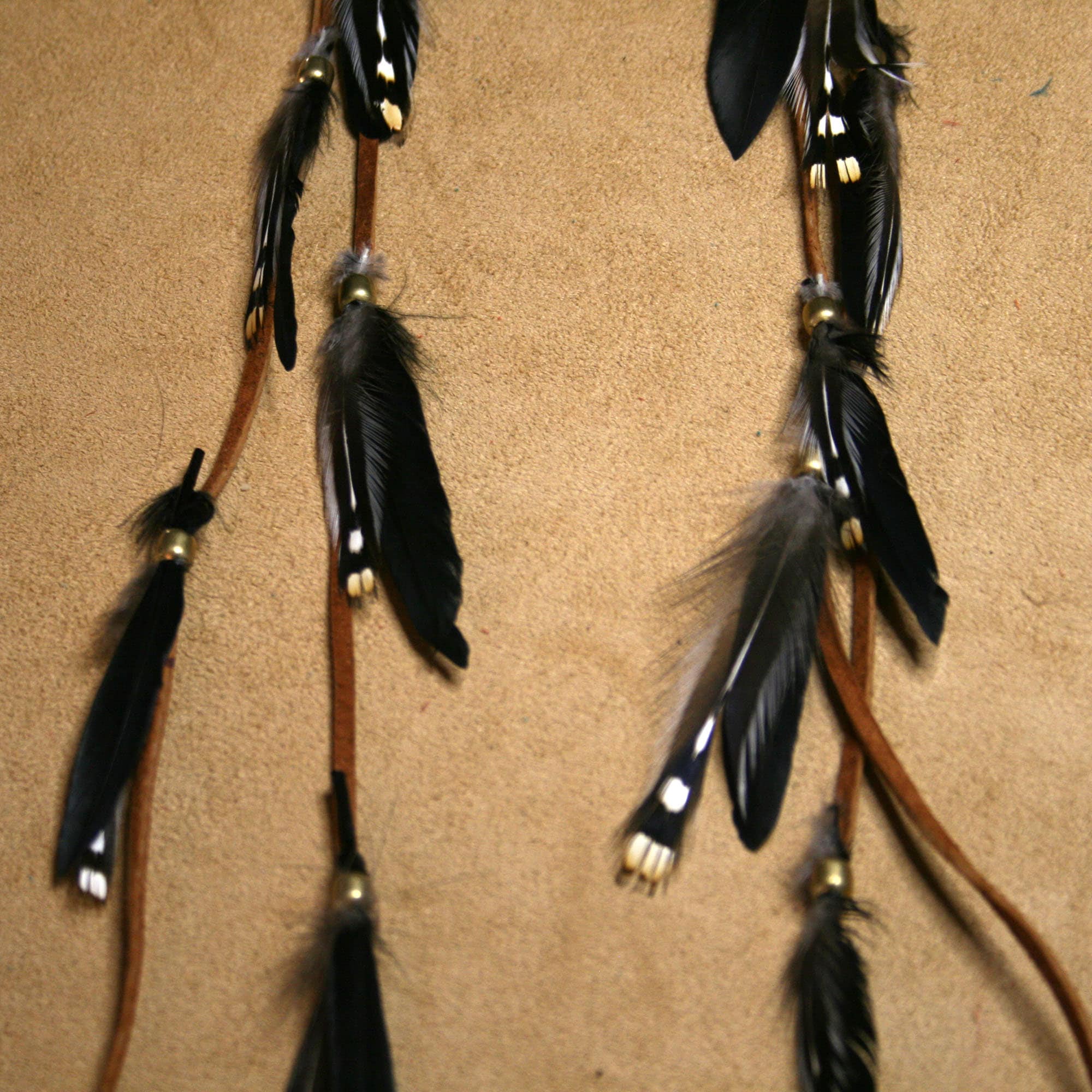 Native Partridge Feather & Leather Headband - Etsy