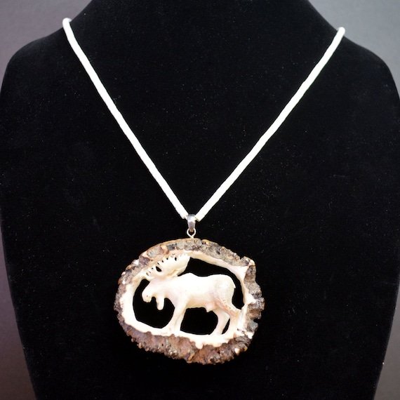 vintage custom carved moose - Gem