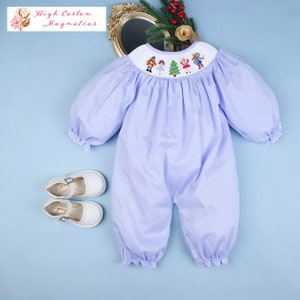 THE NUTCRACKER Hand-smocked Girl's Bishop Bubble Nutcracker Smocked ...