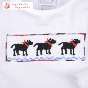 PUPPY DOG PALS Black Lab Hand- Smocked Girl's Set | Labrador Smocked ...