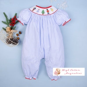 THE NUTCRACKER Hand-smocked Girl's Bishop Bubble Nutcracker Smocked ...