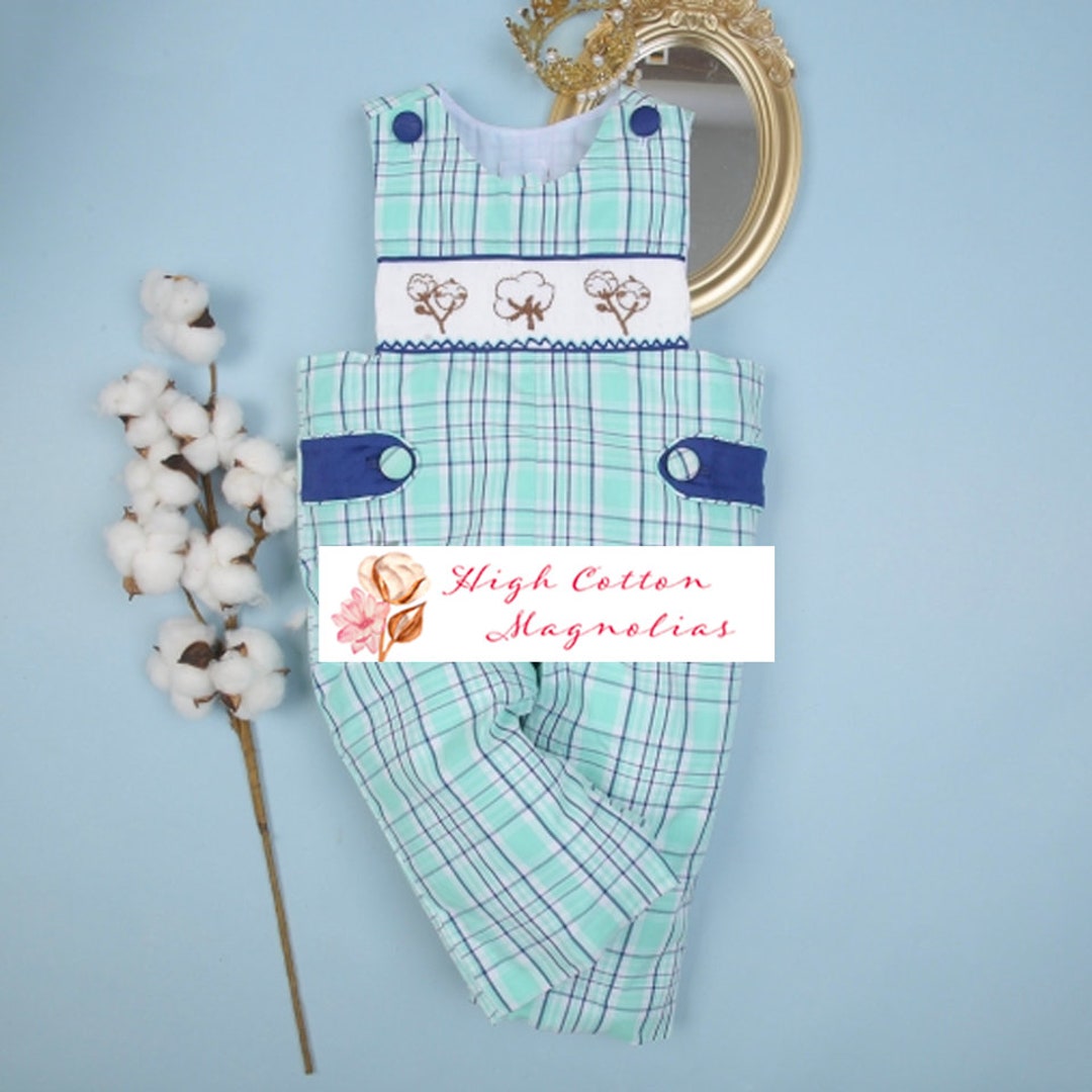 WALKING in HIGH COTTON Hand-smocked Longalls | Southern Outfit | Farmer ...