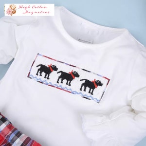 PUPPY DOG PALS Black Lab Hand- Smocked Girl's Set | Labrador Smocked ...