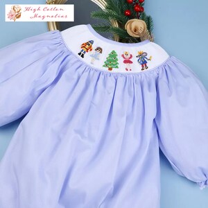 THE NUTCRACKER Hand-smocked Girl's Bishop Bubble Nutcracker Smocked ...