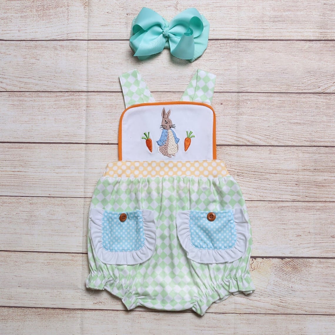 Embroidered PETER RABBIT Easter Outfit Easter Dress Easter | Etsy