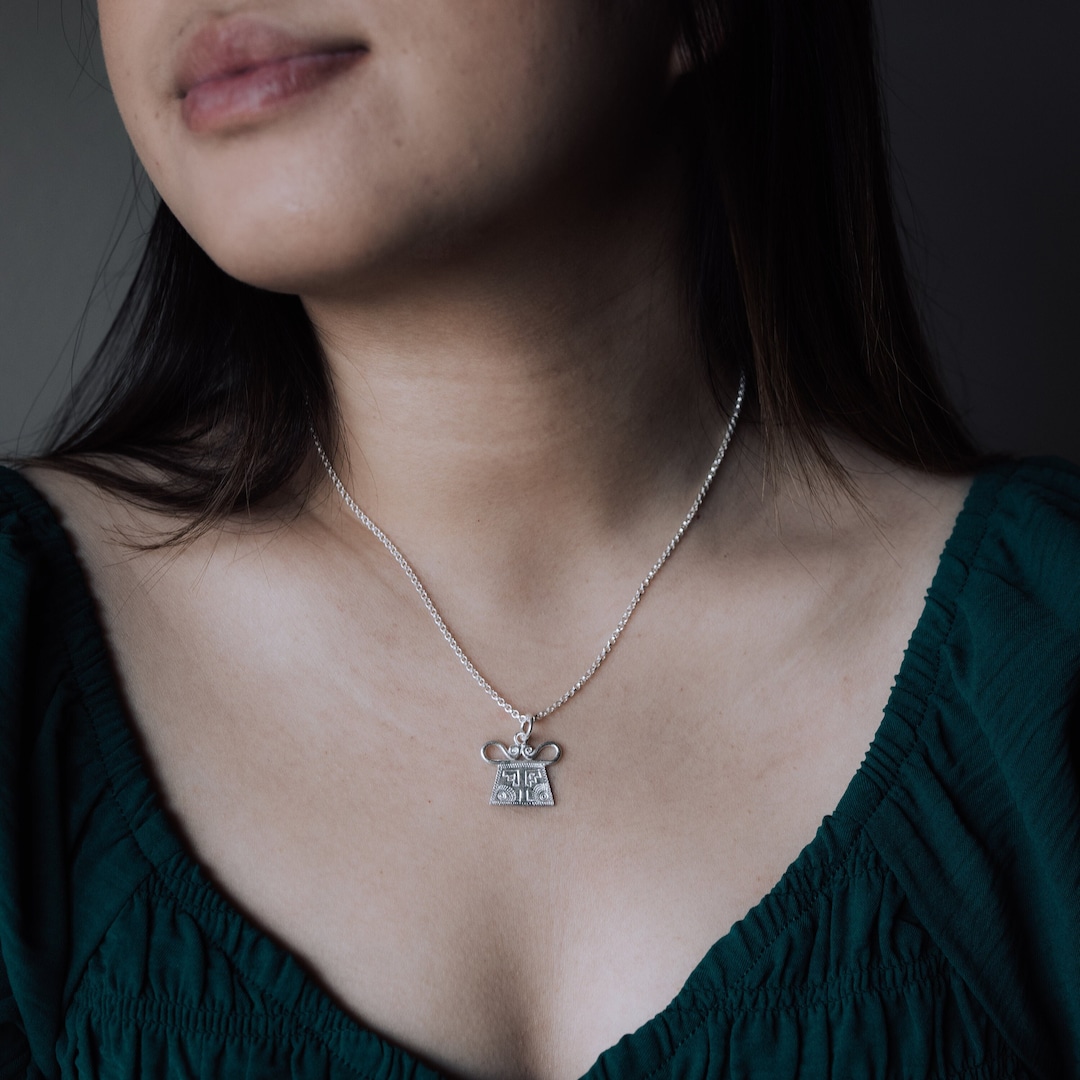 Hmong Silver Necklace Modern Hmong Phiaj Pendant Real Silver Money 1 ...