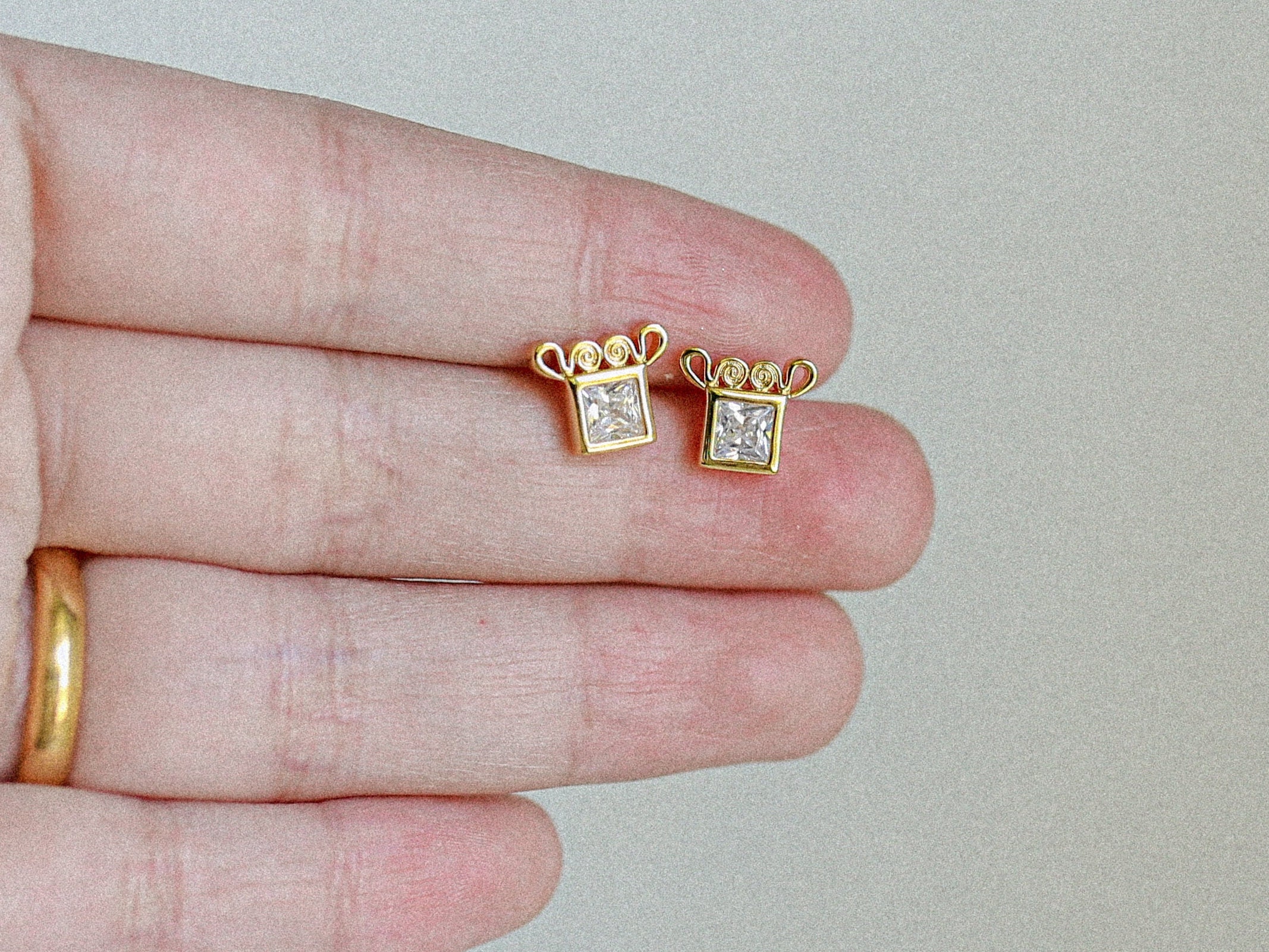 Dainty Hmong Phiaj Stud Earrings in Gold or Silver Gift for - Etsy