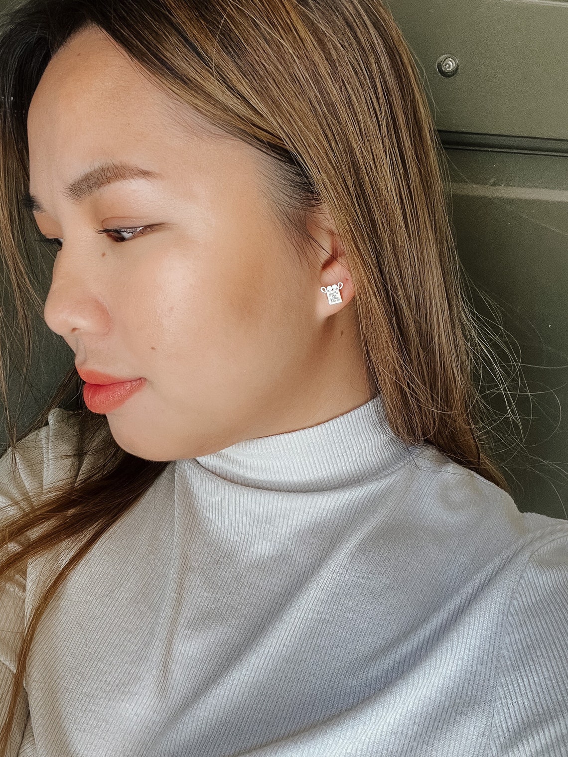 Dainty Hmong Phiaj Stud Earrings in Gold or Silver Gift for - Etsy