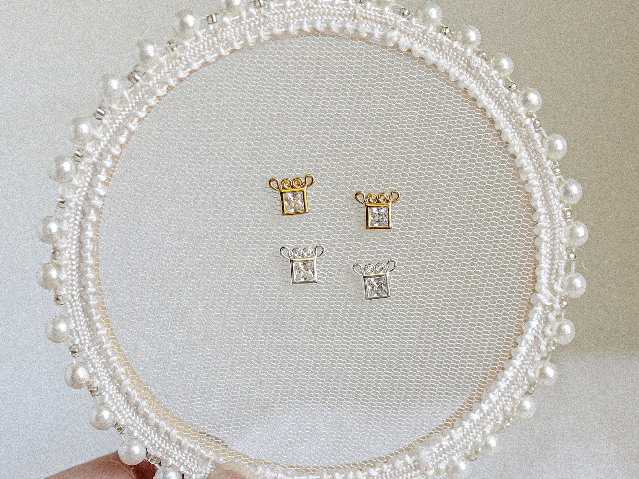 Dainty Hmong Phiaj Stud Earrings in Gold or Silver Gift for - Etsy