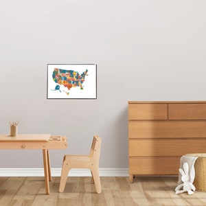 USA Illustrated Map Digital Download - Etsy