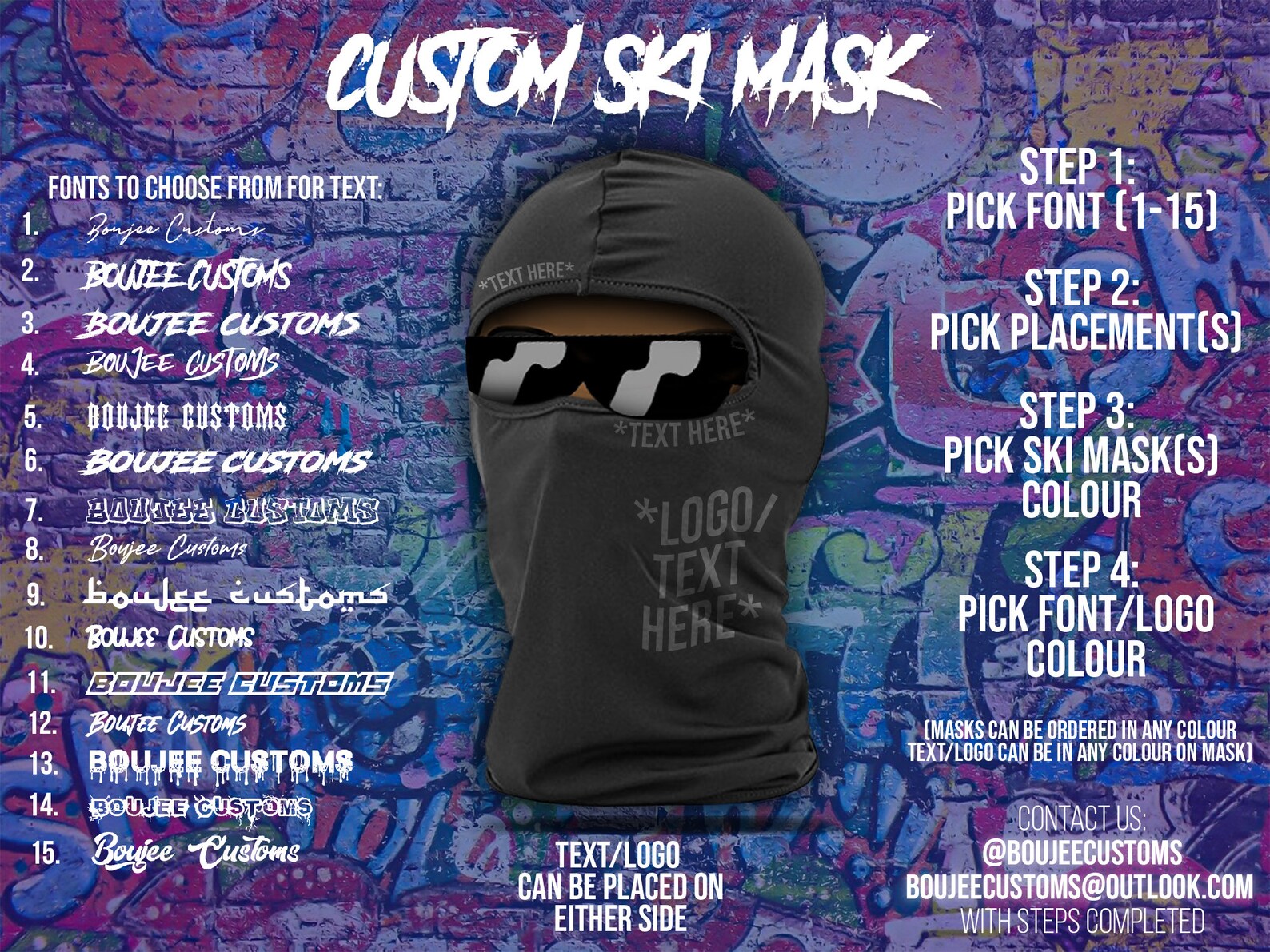 Custom Ski Mask - Etsy
