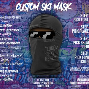 Custom Ski Mask - Etsy