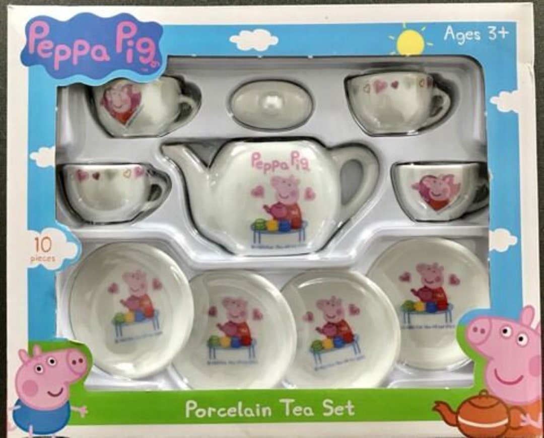 Peppa Pig 10 Piece Ceramic Porcelain Kids Tea Party Play Set - Etsy