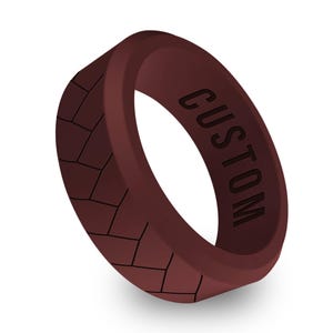 Wildfire Ring Braided Ring Pattern Personalized Silicone Beveled Ring ...