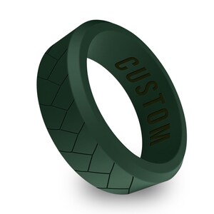 Wildfire Ring Braided Ring Pattern Personalized Silicone Beveled Ring ...