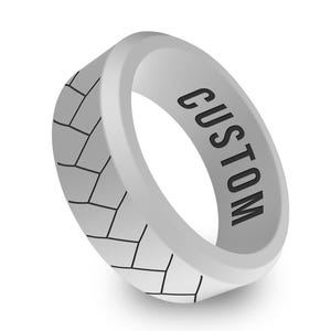 Wildfire Ring Braided Ring Pattern Personalized Silicone Beveled Ring ...