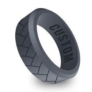 Wildfire Ring Braided Ring Pattern Personalized Silicone Beveled Ring ...