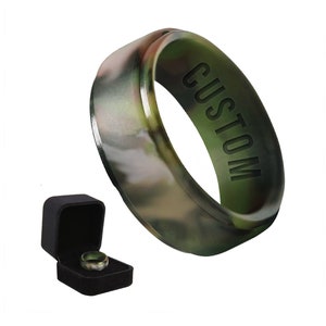 Wildfire Ring Personalized Silicone Ring Engraved for Men and - Etsy