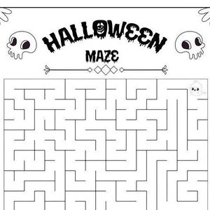 Cute Mazes for Halloween Halloween Kids Challenge, Halloween Kids ...