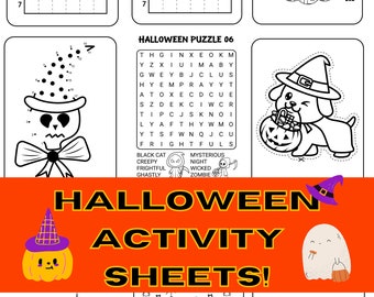 200 Halloween Coloring Pages for Kids,connect the Dots,mazes,kids ...