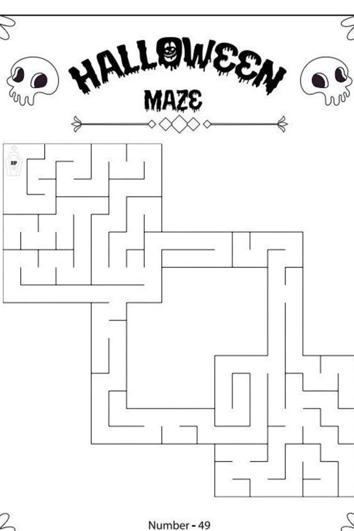 Cute Mazes for Halloween Halloween Kids Challenge, Halloween Kids ...