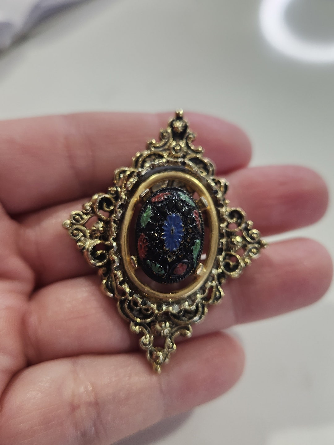 Vintage Signed Sarah Coventry Pin Brooch Pendant - Etsy