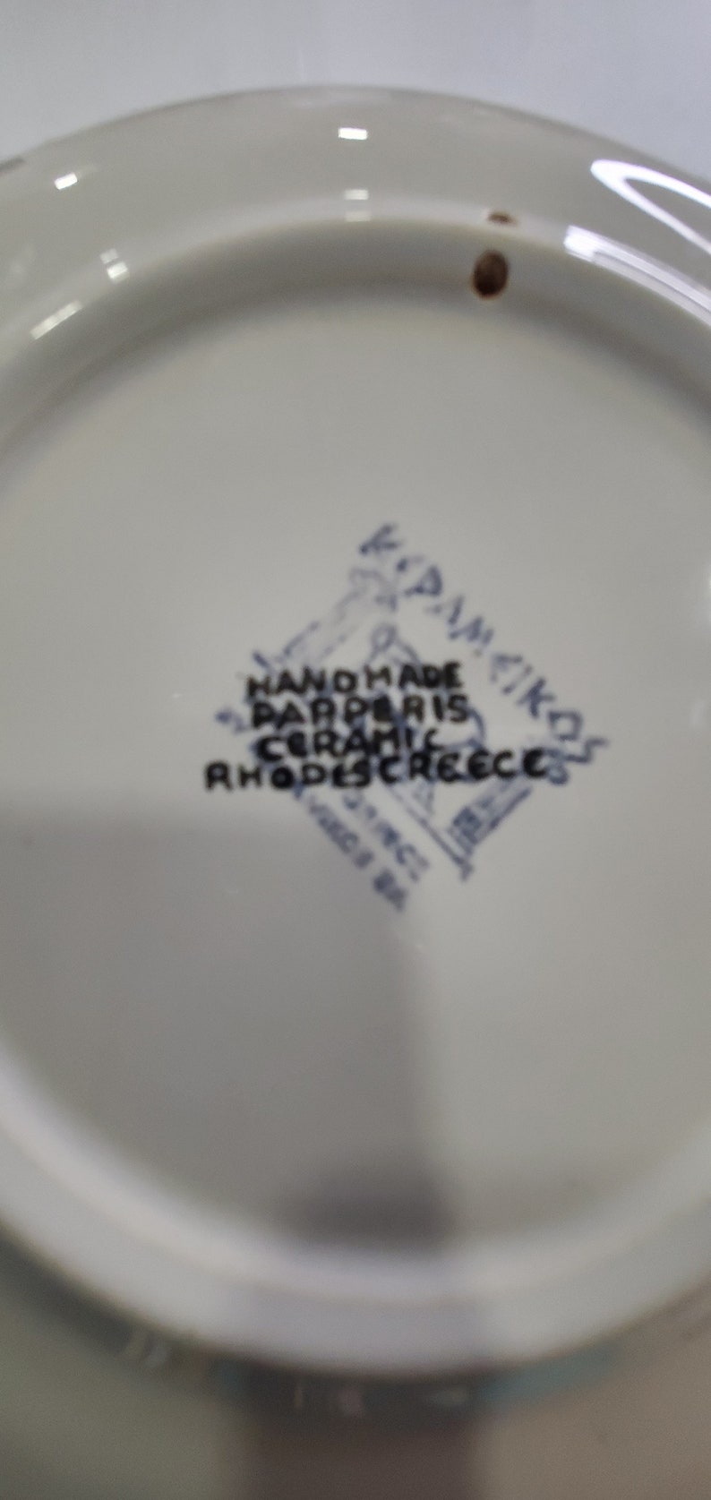 Vintage Ceramic Faros Keramik Rhodes Greek Pottery Dakas Red - Etsy