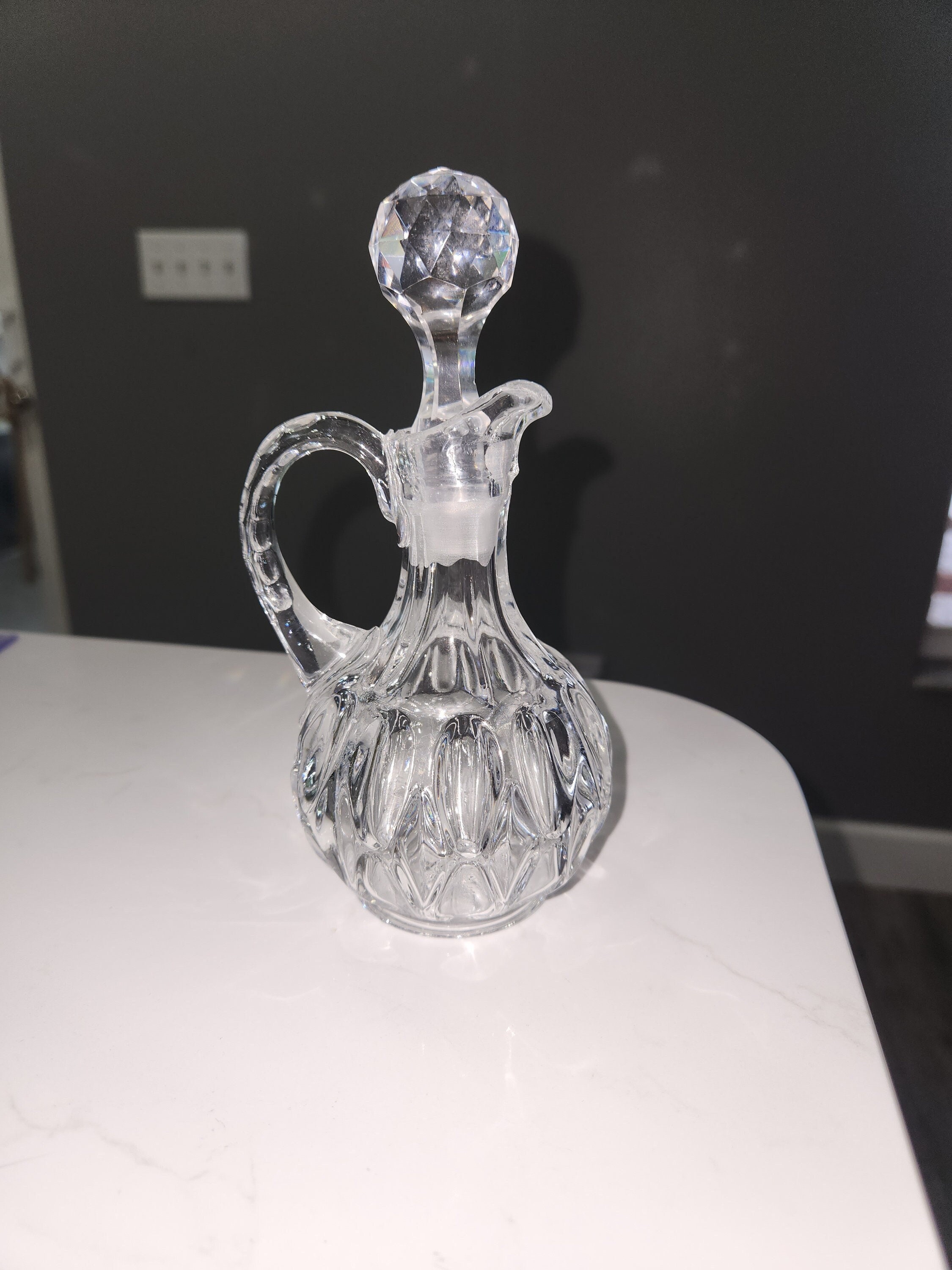 Vintage Glass Decanter Cruet Bottle With Stopper. - Etsy