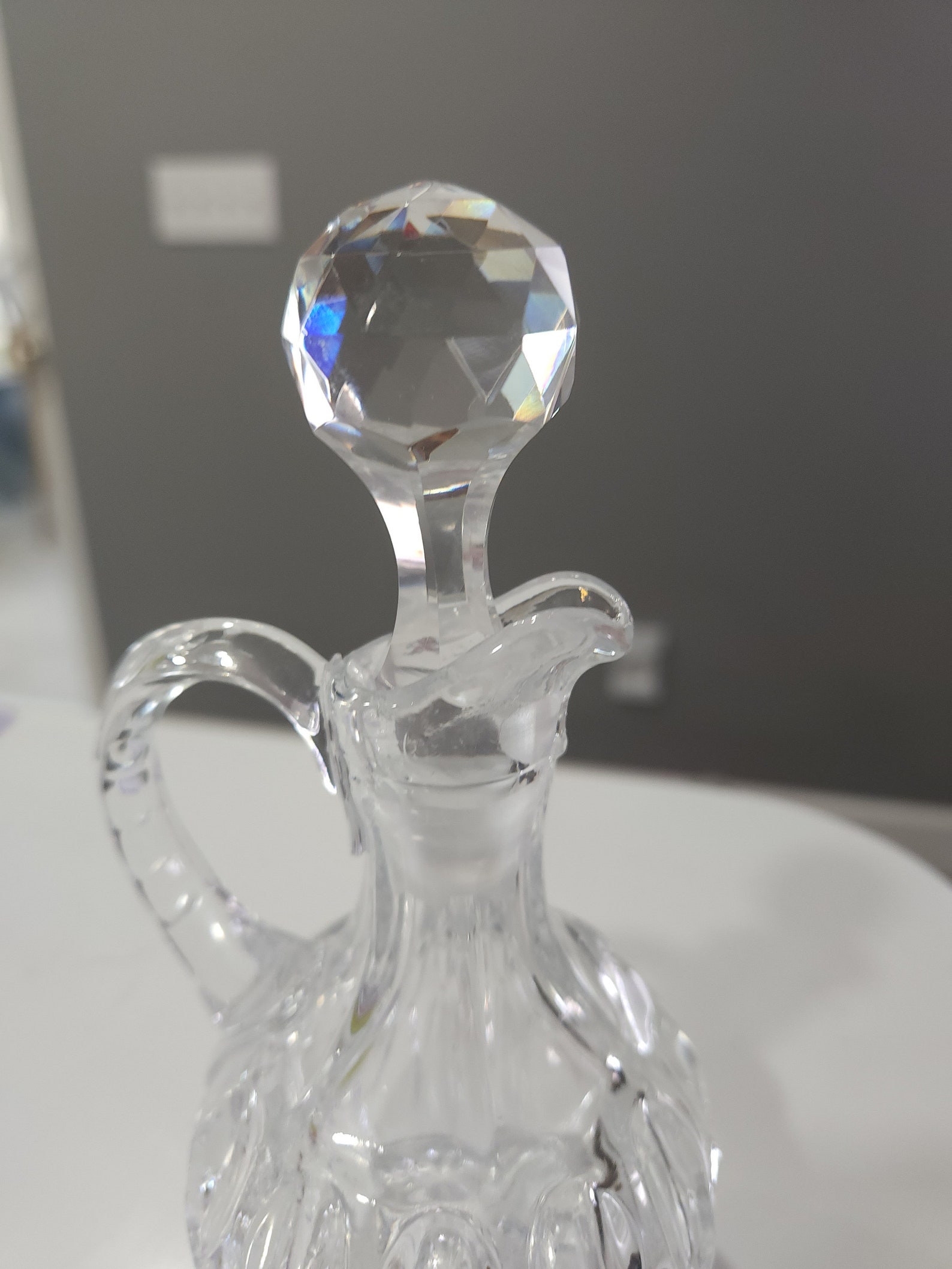 Vintage Glass Decanter Cruet Bottle With Stopper. - Etsy