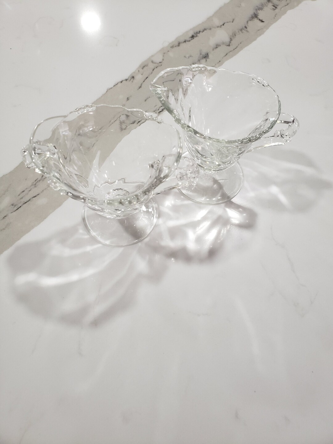 1940's Heisey Waverly Cream & Sugar Set - Etsy