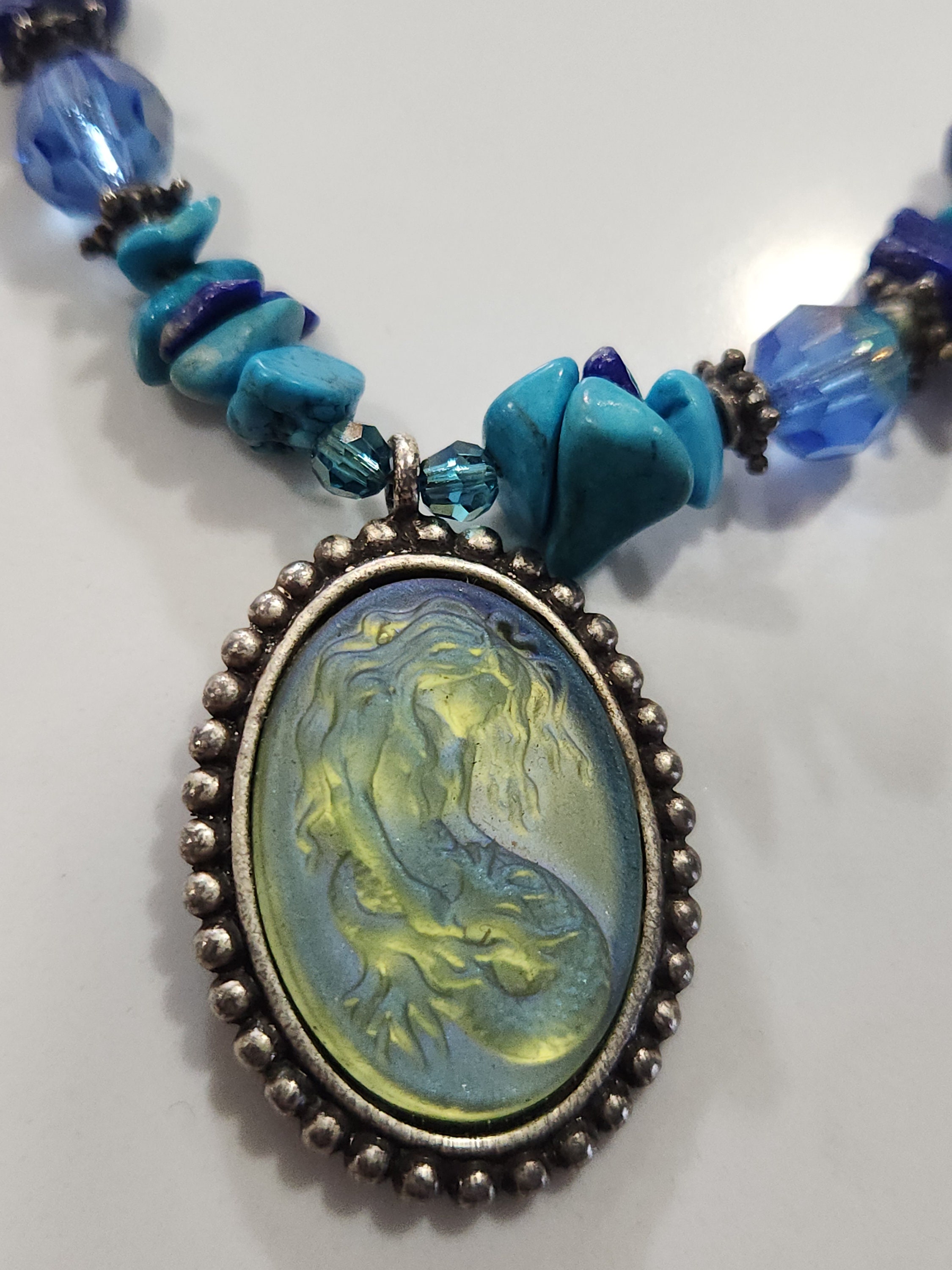 Kirks Folly Lorelei Mermaid Necklace Pendant With Turquoise and Lapis ...