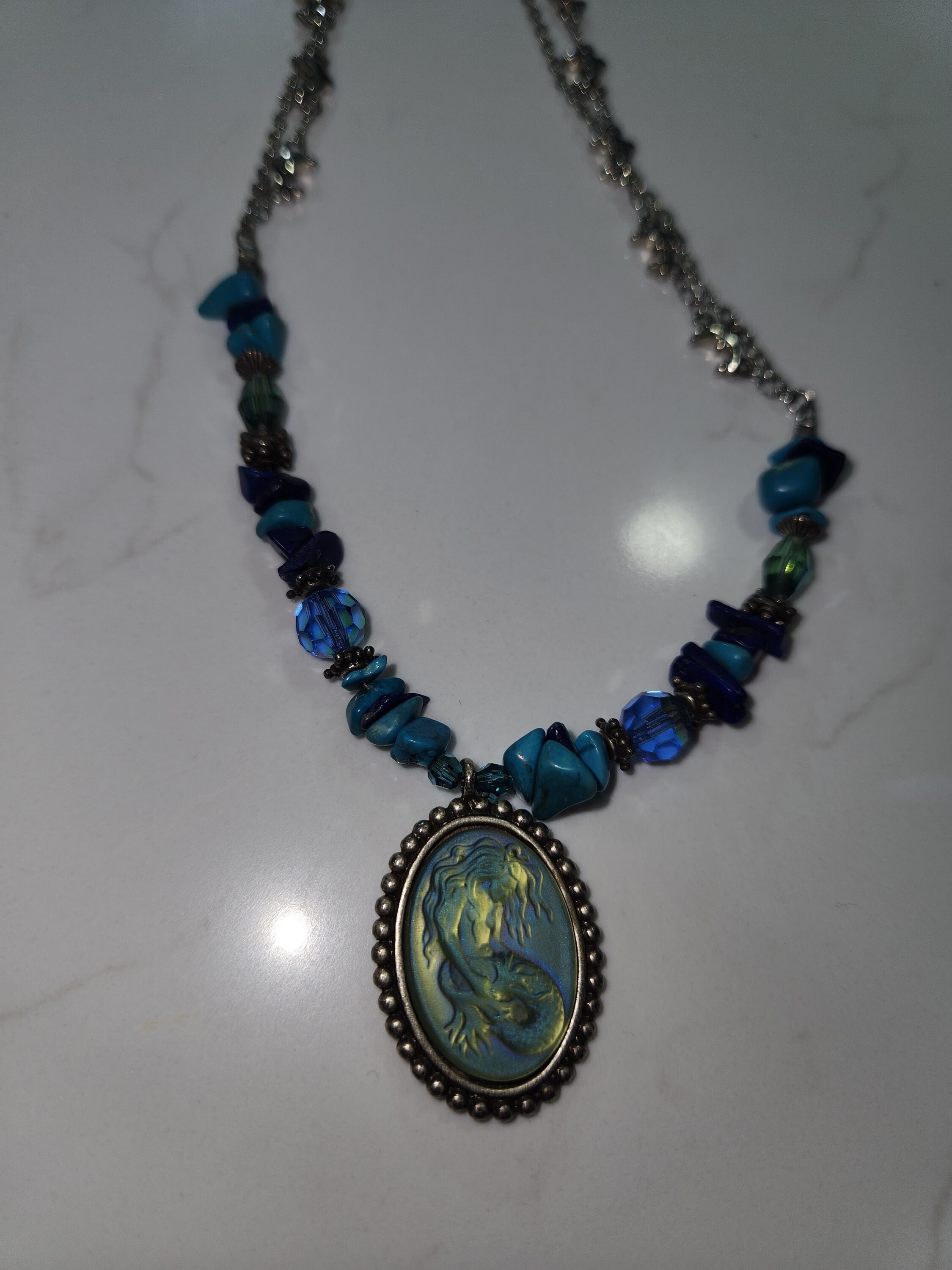 Kirks Folly Lorelei Mermaid Necklace Pendant With Turquoise and Lapis ...